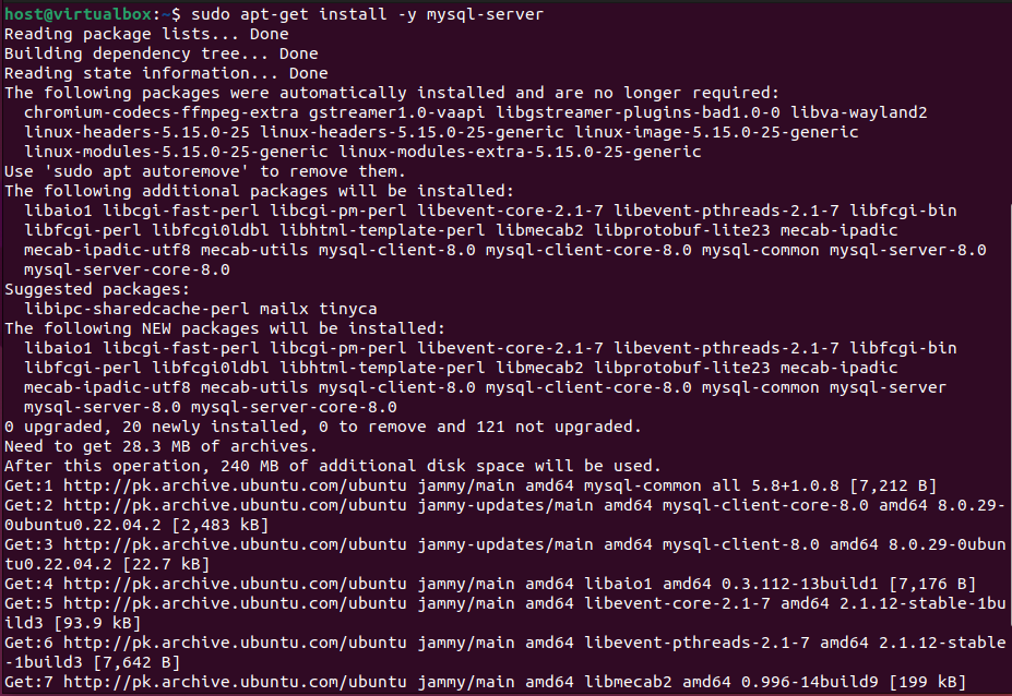 آموزش نصب MYSQL 8.0 و ایجاد پایگاه داده در لینوکس Ubuntu 22.04 • وب آیدین